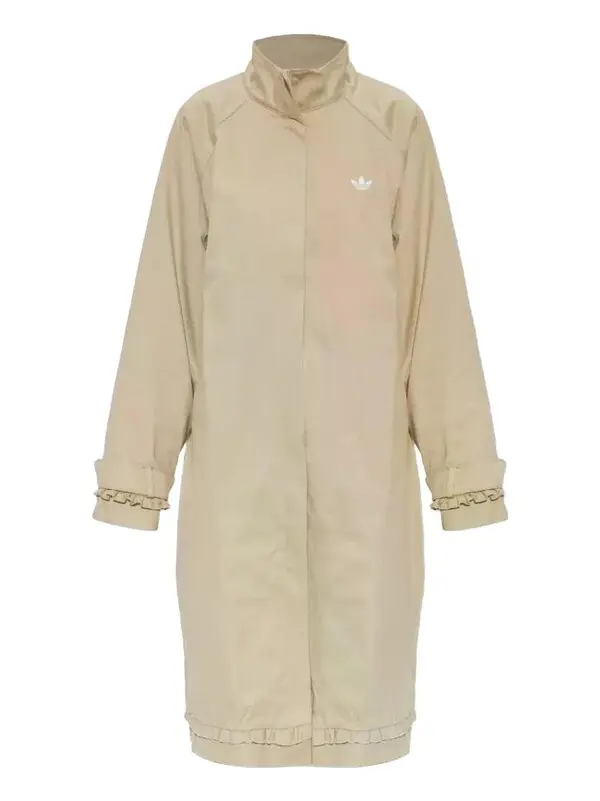 Adidas Ruffled Trim Logo Coat - Neutrals