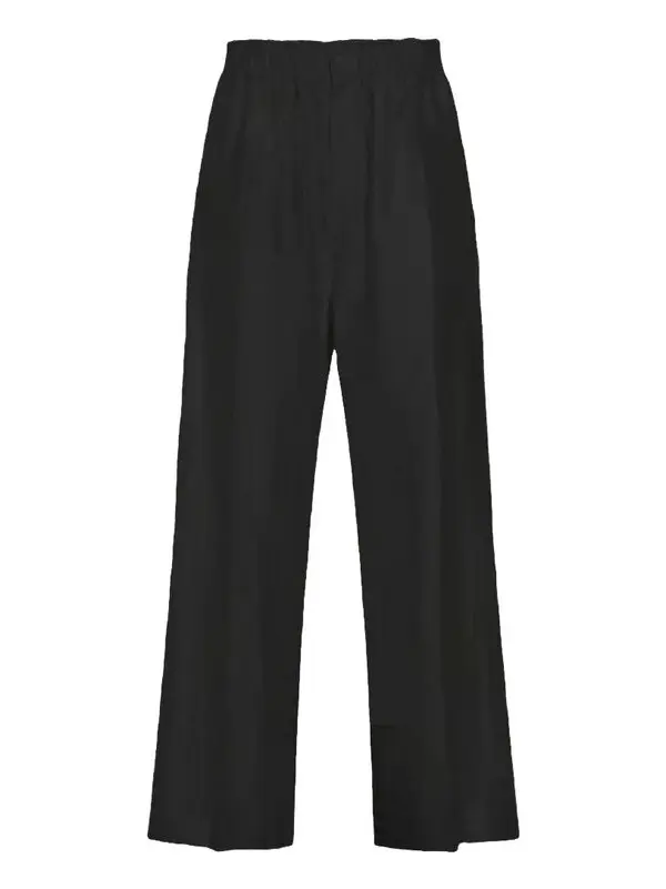 Carven Satin Finish Elasticated Waistband Trousers - Black