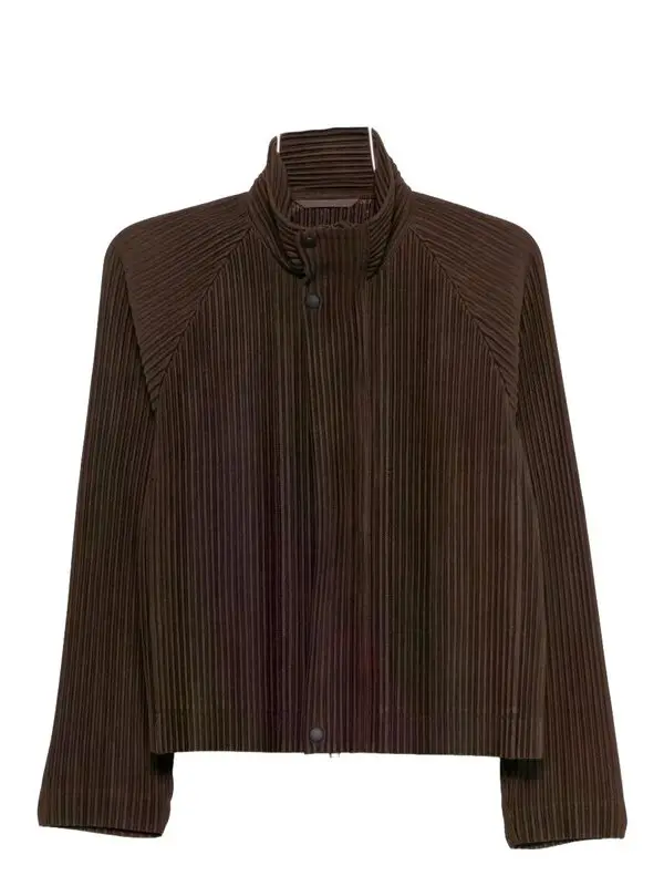 Issey Miyake Plissé Raglan-sleeve Sweater - Brown
