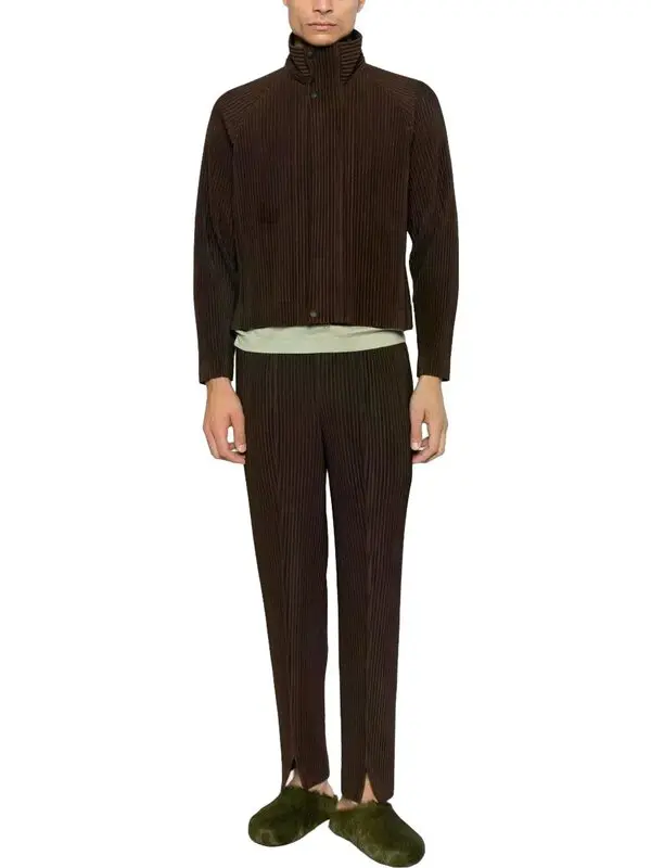 Issey Miyake Plissé Raglan-sleeve Sweater - Brown