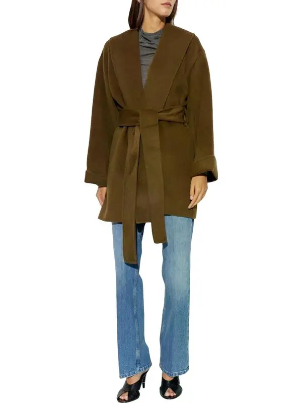 BY MALENE BIRGER Belted Wool Coat - Brown