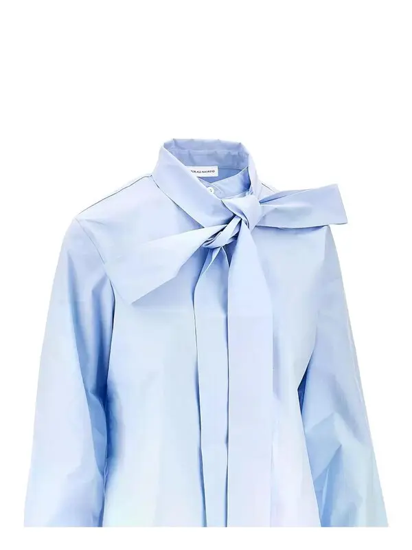 7 For All Mankind Cotton Tie-neck Shirt - Blue