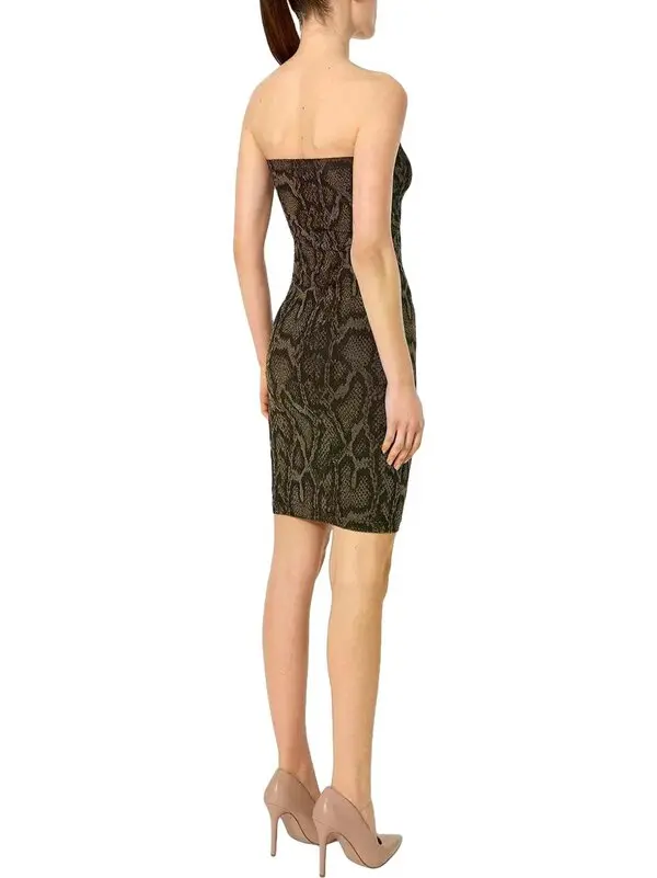 Wolford Python Print Shimmering Midi Dress - Brown