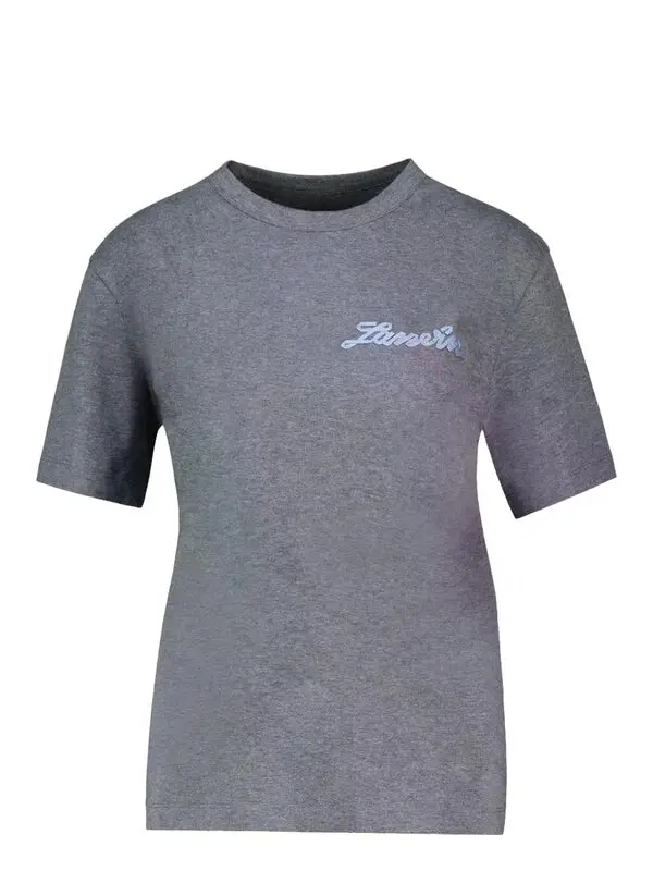 LANVIN Small Ribbon Cotton T-shirt - Grey