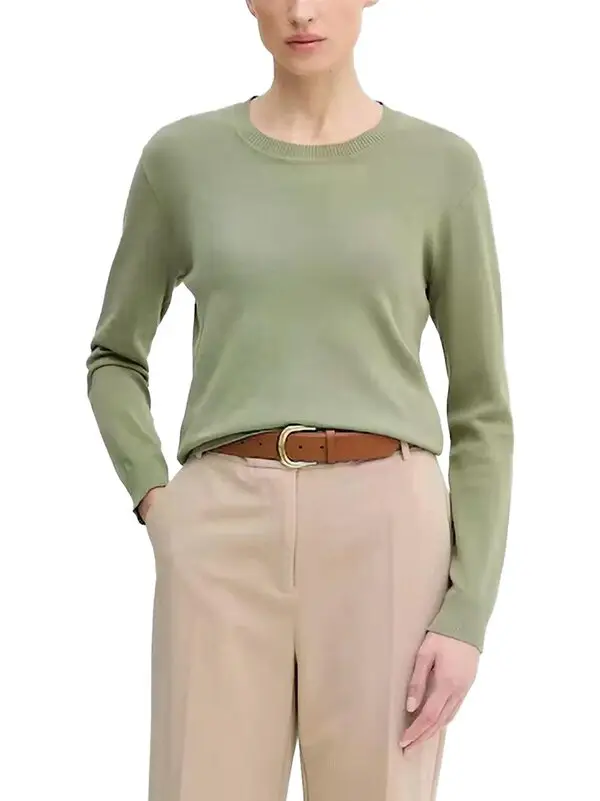 BENETTON Ribbed Crewneck Sweater - Green