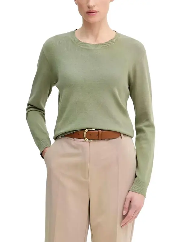 BENETTON Ribbed Crewneck Sweater - Green