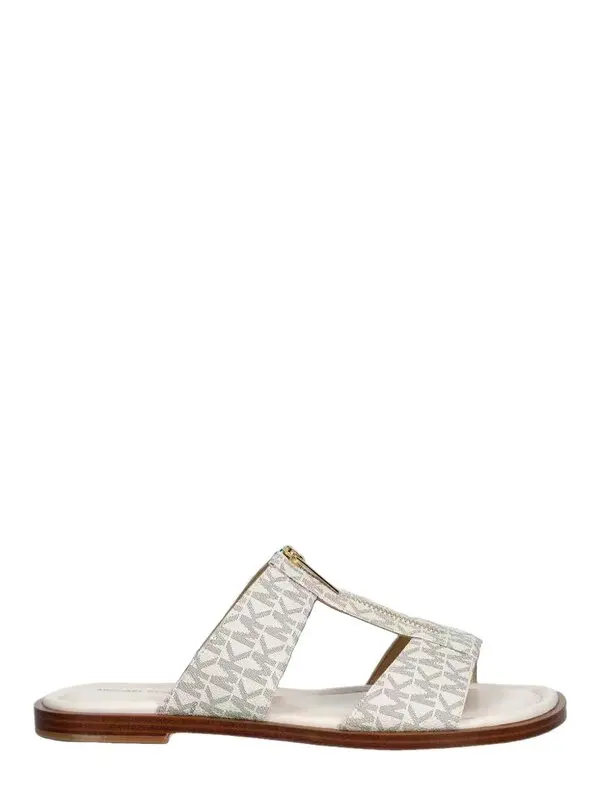 Michael Kors Berkley Signature Logo Slide Sandals - Neutrals