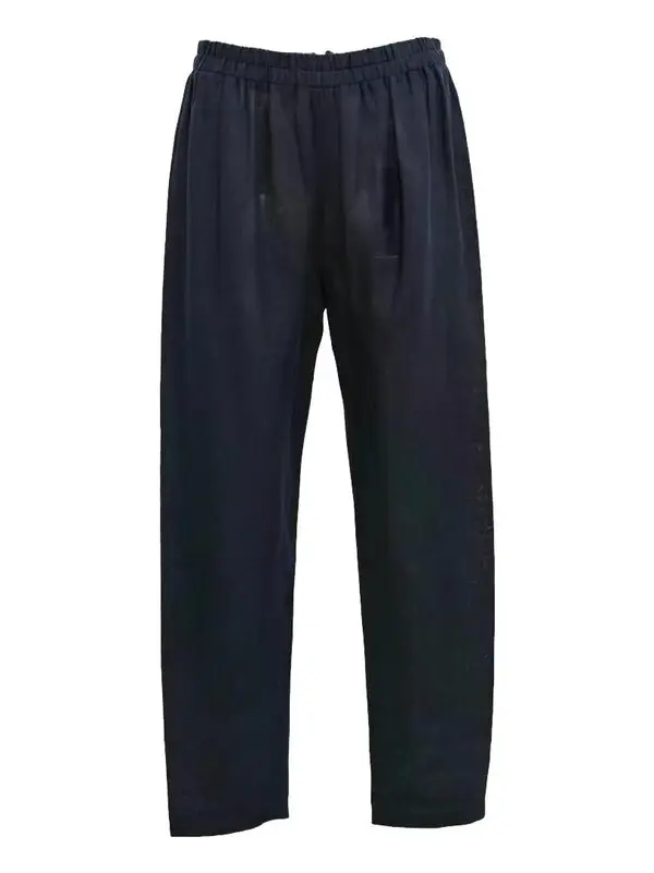 MANSUR GAVRIEL Navy Linen Drawstring Trousers - Blue