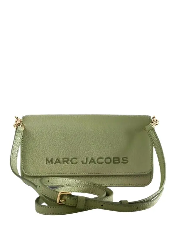 Marc Jacobs Logo Detail Leather Wallet On Chain - Green