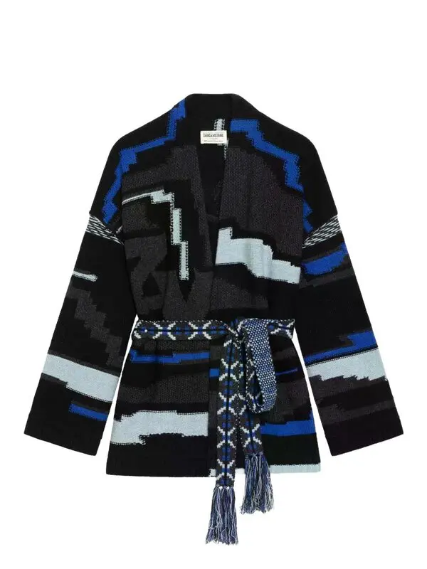 Zadig&Voltaire Aspen Wings Intarsia-knit Coat - Grey