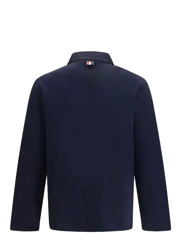 Thom Browne Colorblock 4-bar Rugby Polo Shirt - Grey