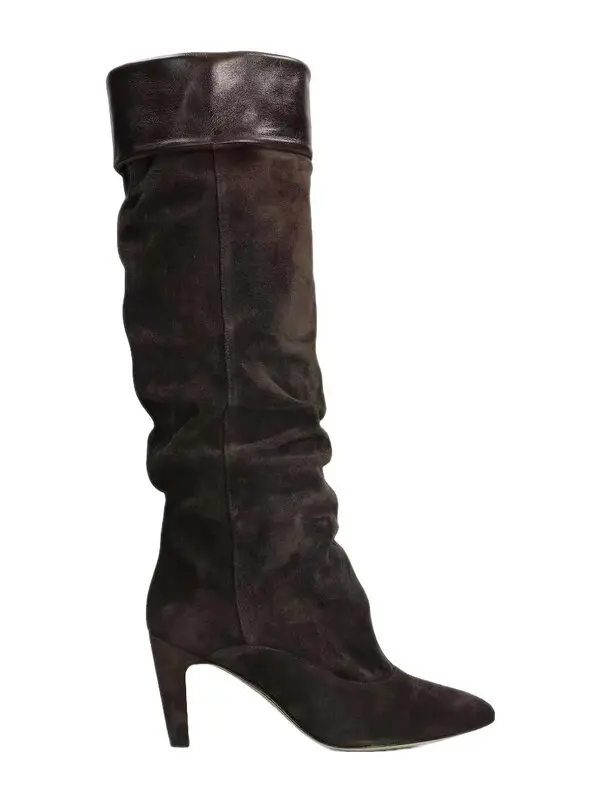 THE SELLER Slouchy Panelled Boots - Brown