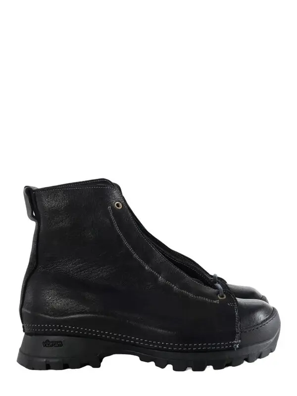 Guidi Lace-up Leather Combat Boots - Black