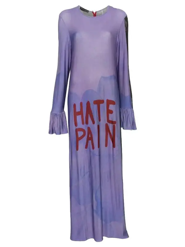 BARBARA BOLOGNA Floral Print Maxi Dress - Purple