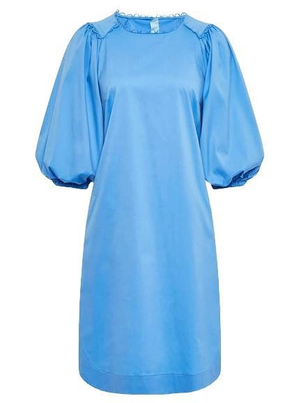 MAISON COMMON A-line Balloon Sleeve Dress With Ribbon Details - Blue