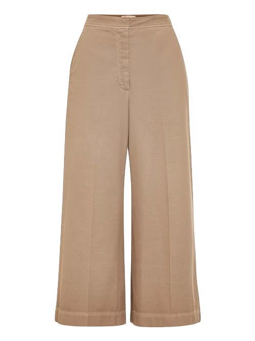 MAISON COMMON Cropped Wide-legged Pants - Stone