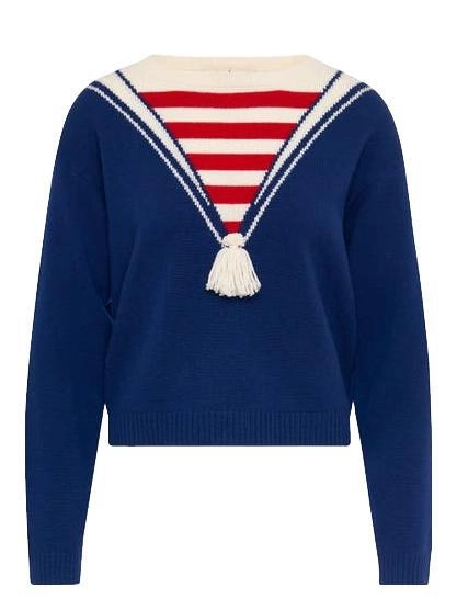 MAISON COMMON Sailor Pullover With Tassel Detail - Blue