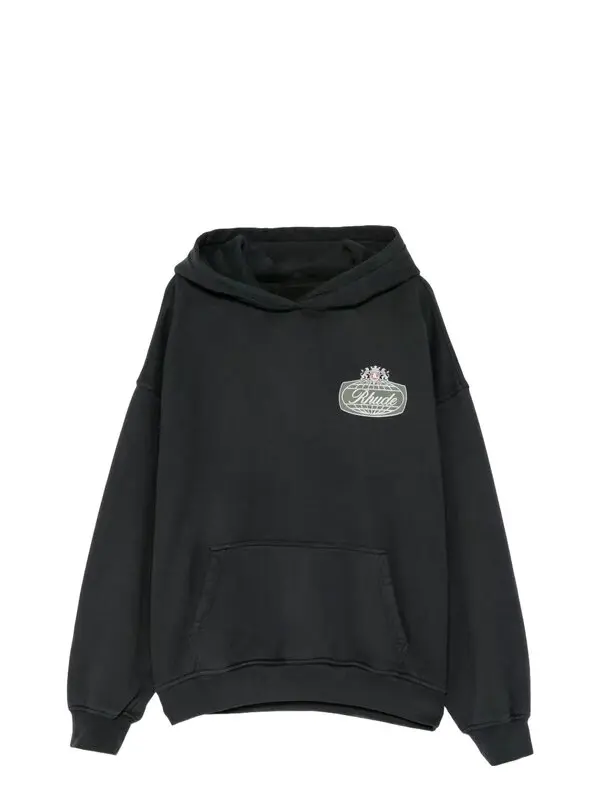 Rhude Desert Racing Team Logo Hoodie - Black