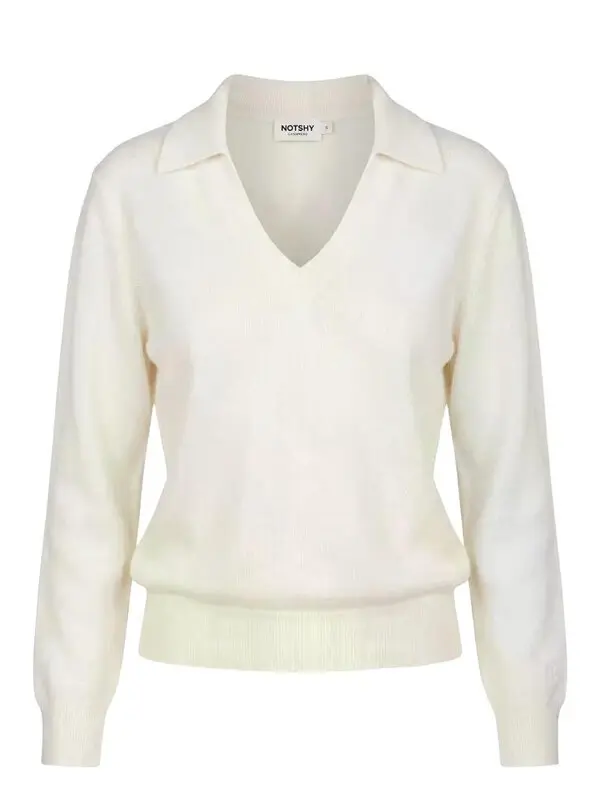 NOTSHY Palmer V-neck Sweater - Neutrals