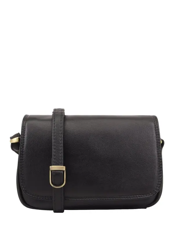 LLOYD BAKER Amritsar Leather Crossbody Bag - Black