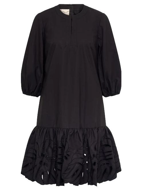 MAISON COMMON Cotton Dress With Embroidery - Black