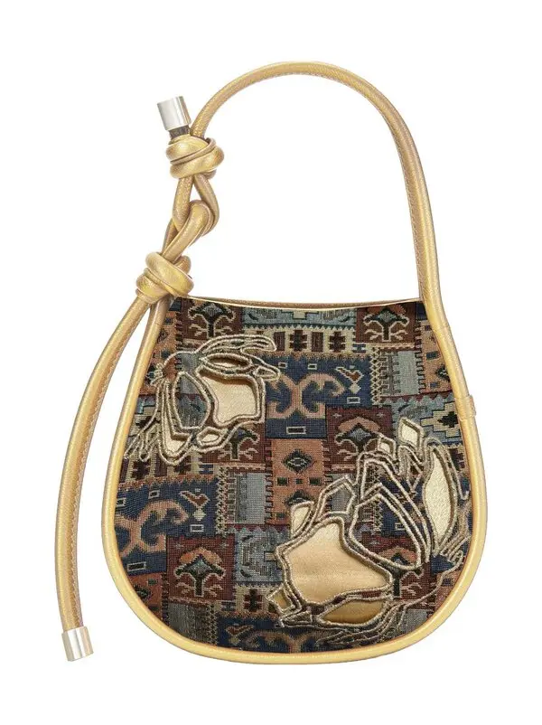 BEHNO Ina Mini Potli Bag - Gold/multi