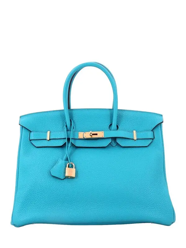 Hermès Birkin Handbag Togo With Gold Hardware 35 - Blue