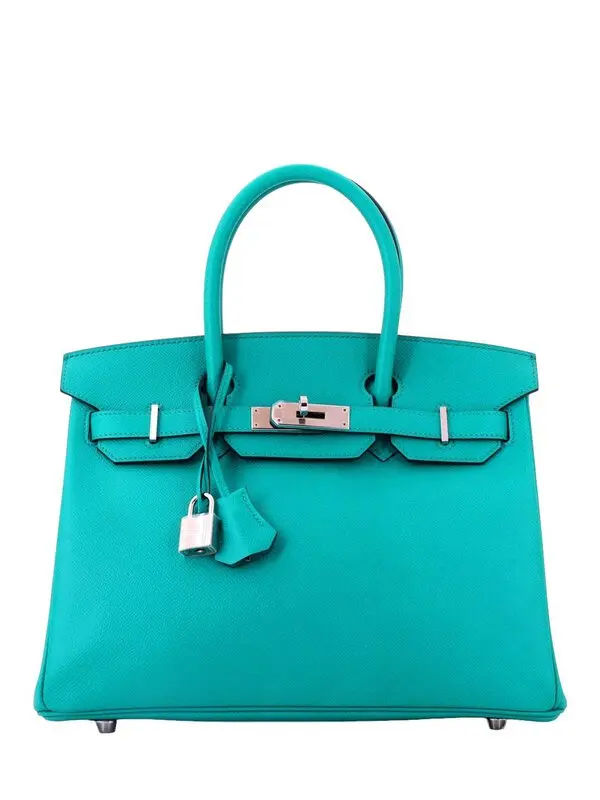 Hermès Birkin Handbag Epsom With Palladium Hardware 30 - Blue