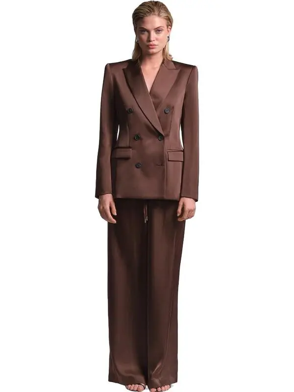Bcbgmaxazria Sydney Double-breasted Blazer - Chocolate