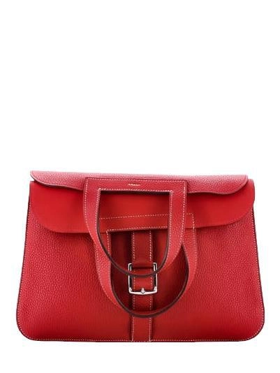 Hermès Halzan Bag Clemence 31 - Red