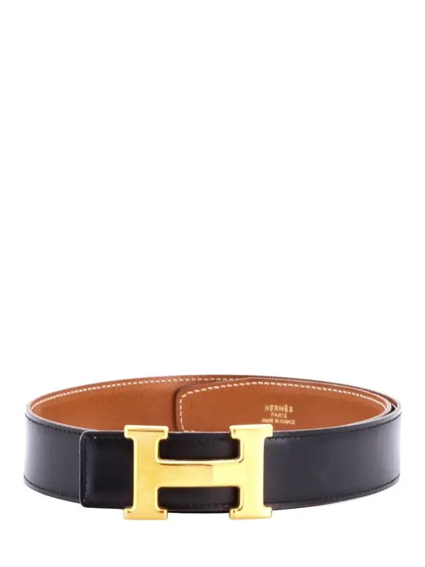 Hermès Constance Reversible Belt Leather Medium - Black