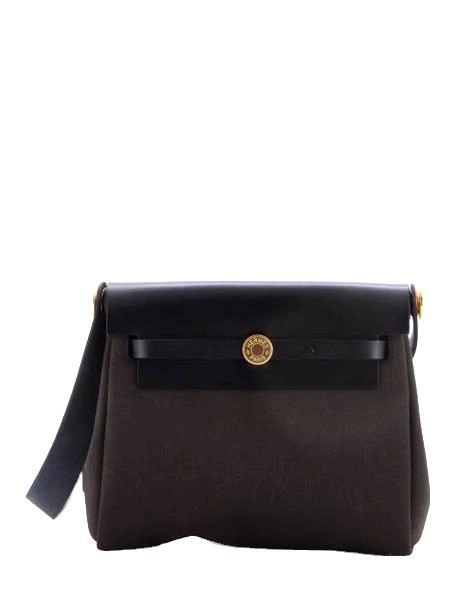 Hermès Herbag Zip Toile And Leather 20 - Grey