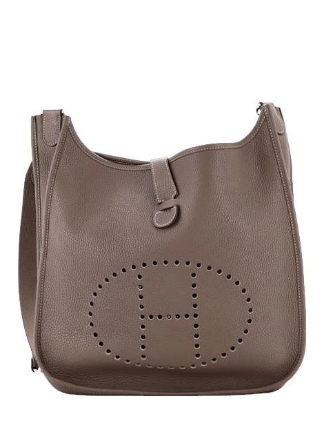 Hermès Evelyne Bag Gen Iii Clemence Gm - Grey