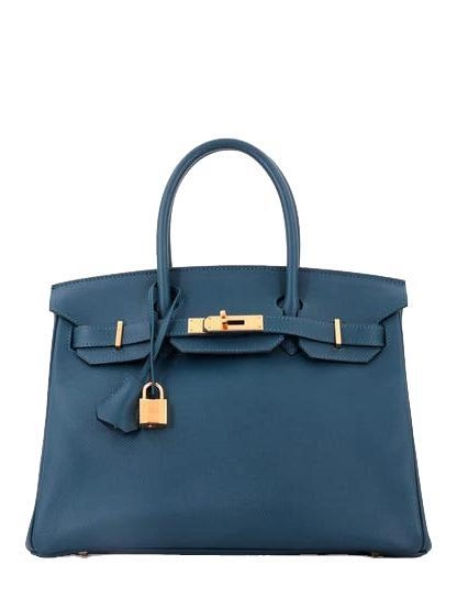 Hermès Birkin Handbag Epsom With Gold Hardware 30 - Blue
