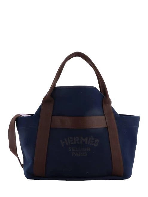 Hermès Sac De Pansage Groom Handbag Canvas - Blue