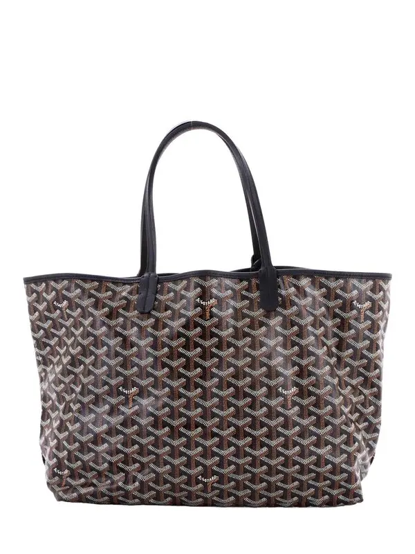 Goyard Saint Louis Tote Coated Canvas Pm - Black