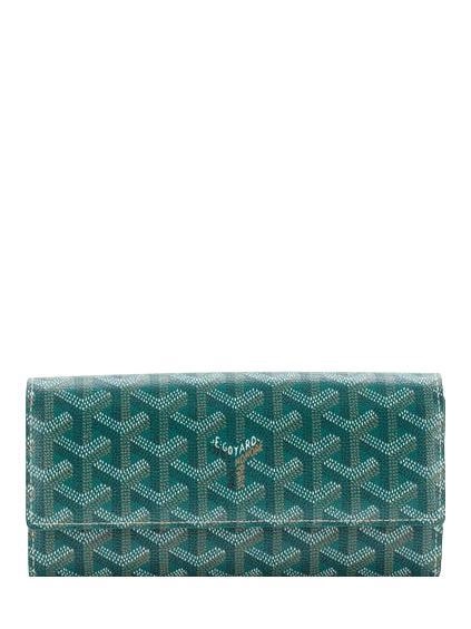 Goyard Varenne Wallet Coated Canvas Long - Green
