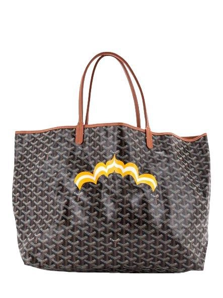 Goyard Saint Louis Tote Printed Coated Canvas Gm - Brown