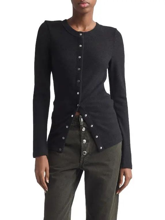 Eckhaus Latta Scrunch Cardigan - Black