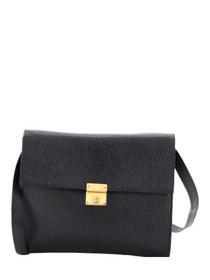 Hermès Clic Wallet On Strap Chevre Mysore 16 - Black