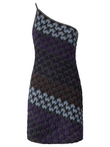 Missoni One-shoulder Viscose Lamé Mini Dress - Multicoloured