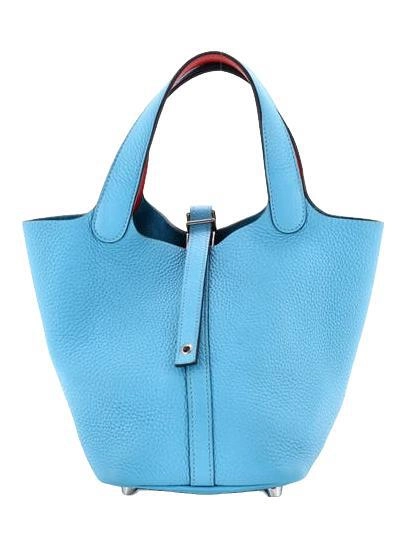 Hermès Eclat Picotin Lock Bag Clemence Pm - Blue