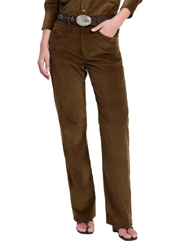 TWP Kent Straight Leg Corduroy Pants - Pinecone