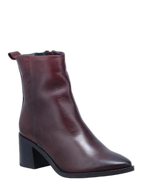 Miz Mooz Jessica Block Heel Bootie - Wine