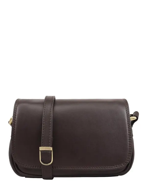 LLOYD BAKER Amritsar Full-grain Leather Crossbody Bag - Brown