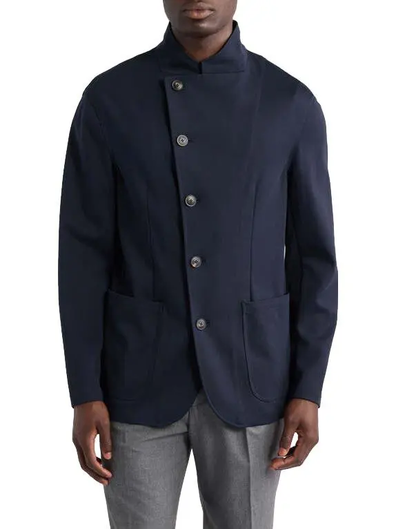 Emporio Armani Signature Capsule Knit Blazer - Navy