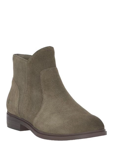 Lucky Brand Haizly Suede Zip Up Ankle Boot - Green 01