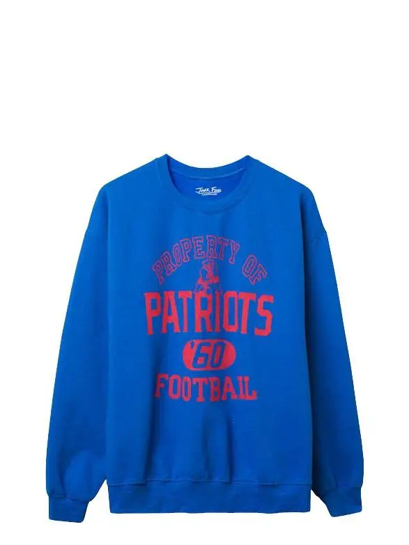 Junk Food Patriots Property Crewneck Sweatshirt - Royal