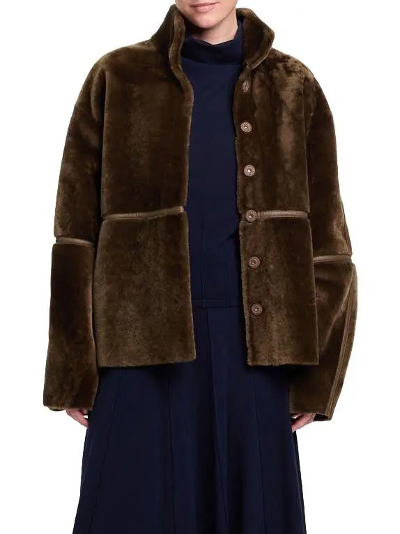 TWP Big Sky Leather Trimmed Coat - Kangaroo
