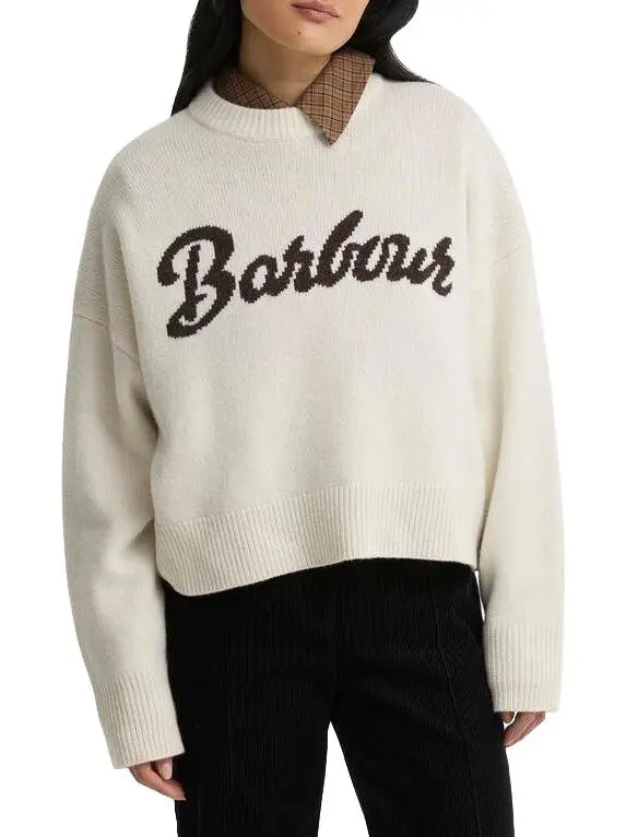 Barbour Ivybridge Wool Crewneck Sweater - Ecru
